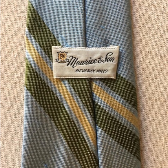 maurice & Son | Accessories | Ultra Cool Mid Century Silk Striped Blue ...